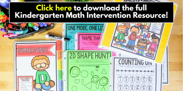 Kindergarten Math Intervention: A Simple, No-Prep System That Actually ...