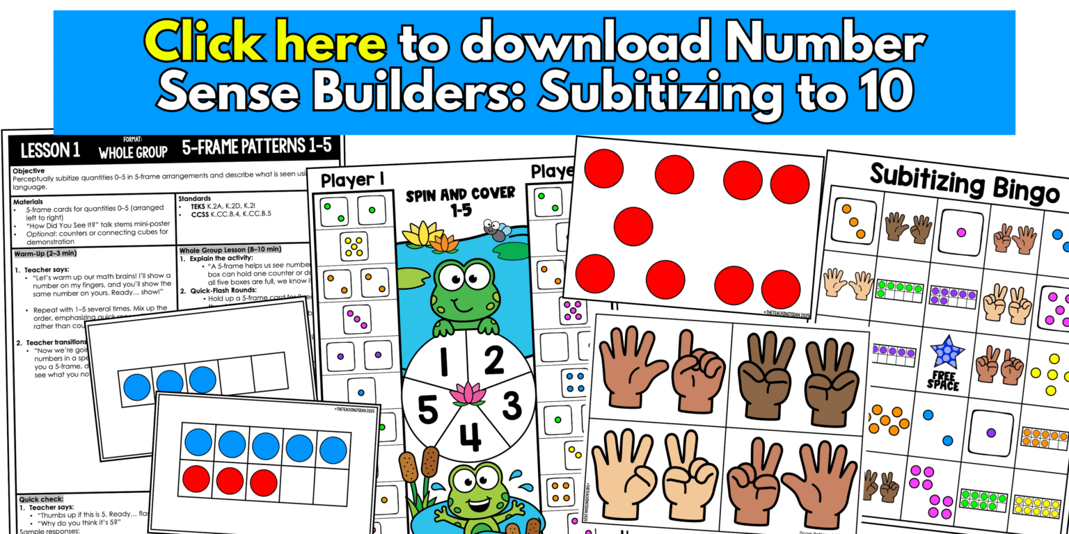 Subitizing in Kindergarten: The Number Sense Skill That Changes ...